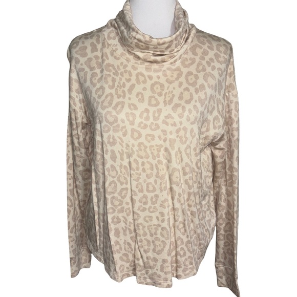 Splendid | Sweaters | Splendid Beige Leopard Cowl Neck Sweater | Poshmark